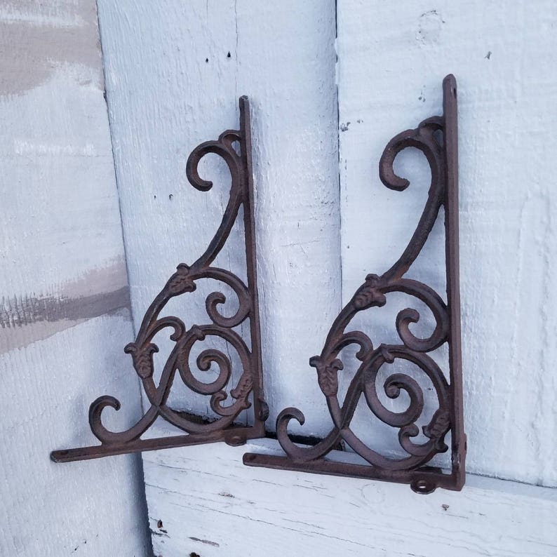 Corner Brackets Shelf Brace Iron Shelf Mount Rustic Corner - Etsy