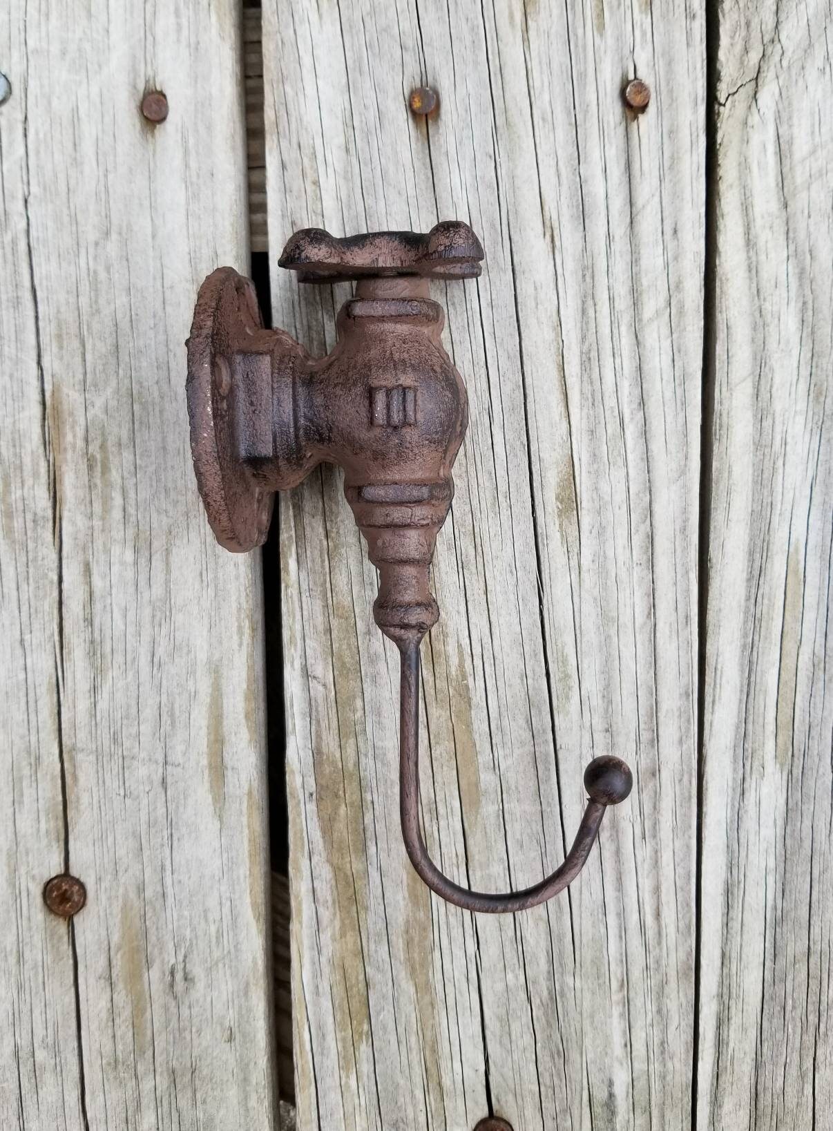 Towel hook rustic bath decor industrial towel hook faucet | Etsy