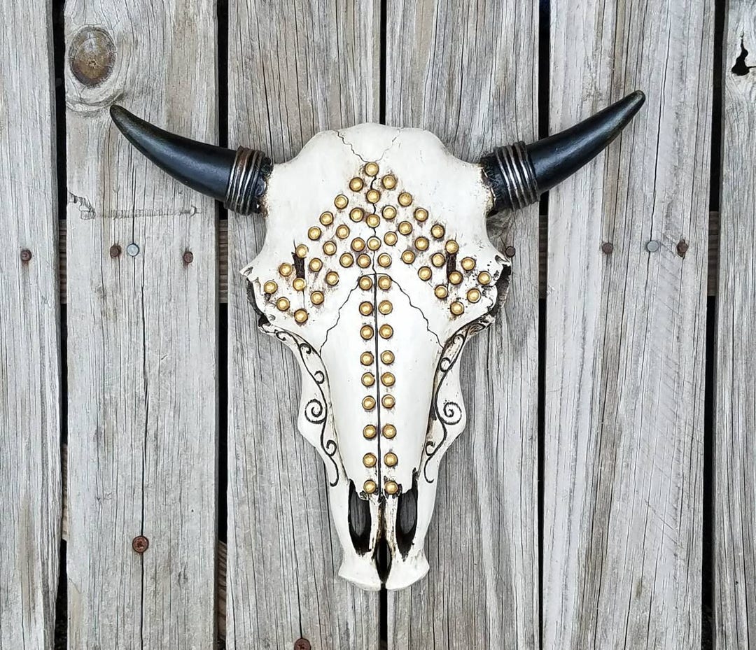Skull, Decorative Skull, Taxidermy, Skull Decor, Boho Decor, Painted ...