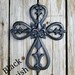 Cross, Wall Cross, Rustic Cross, Cast Iron Cross, Wall Decor, Fleur De ...