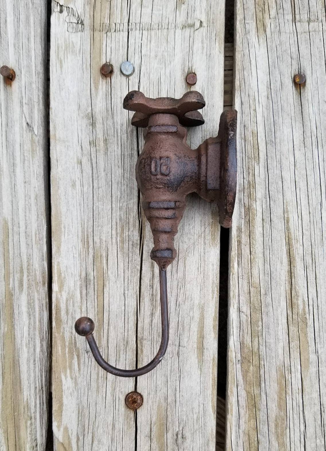 Towel hook rustic bath decor industrial towel hook faucet | Etsy