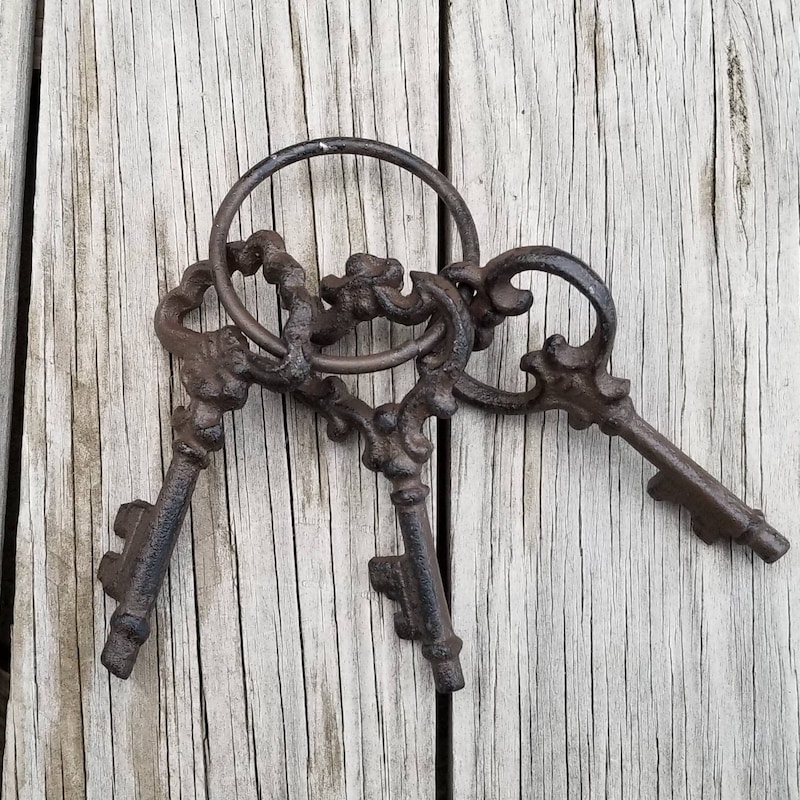 Vintage Iron Key Ring - Etsy