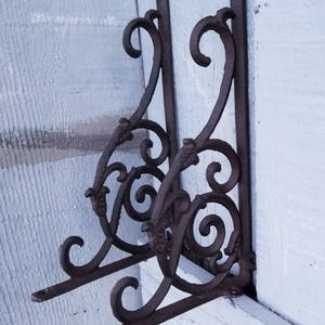 Corner Brackets, Shelf Brace, Iron Shelf Mount, Rustic Corner Brackets ...