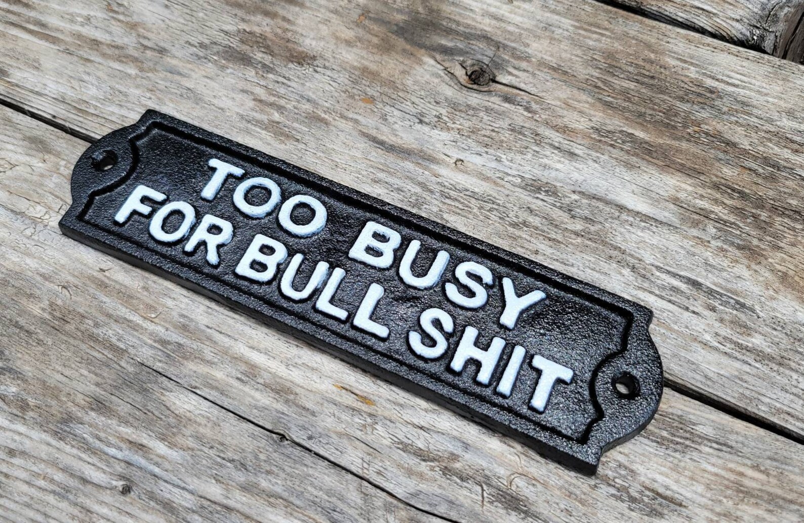 Too Busy for Bullshit, Funny Sign, Sarcastic Gift, Naughty Humor, Work ...