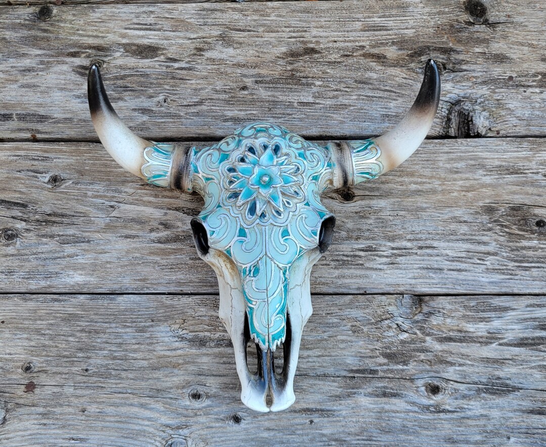 Skull, Decorative Skull, Taxidermy, Skull Decor, Boho Decor, Painted ...