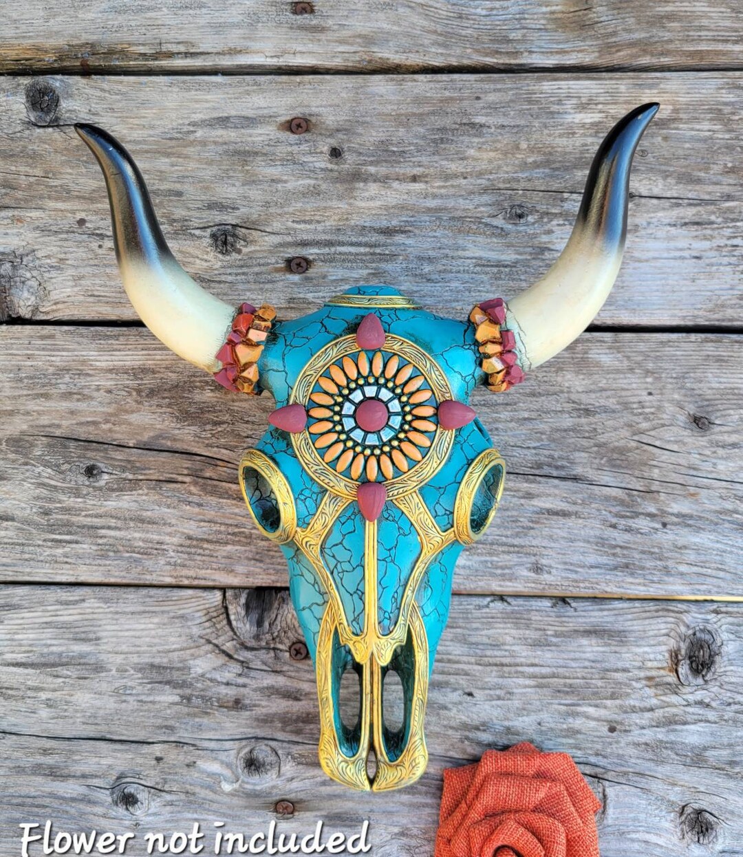 Skull, Decorative Skull, Taxidermy, Skull Decor, Boho Decor, Painted ...