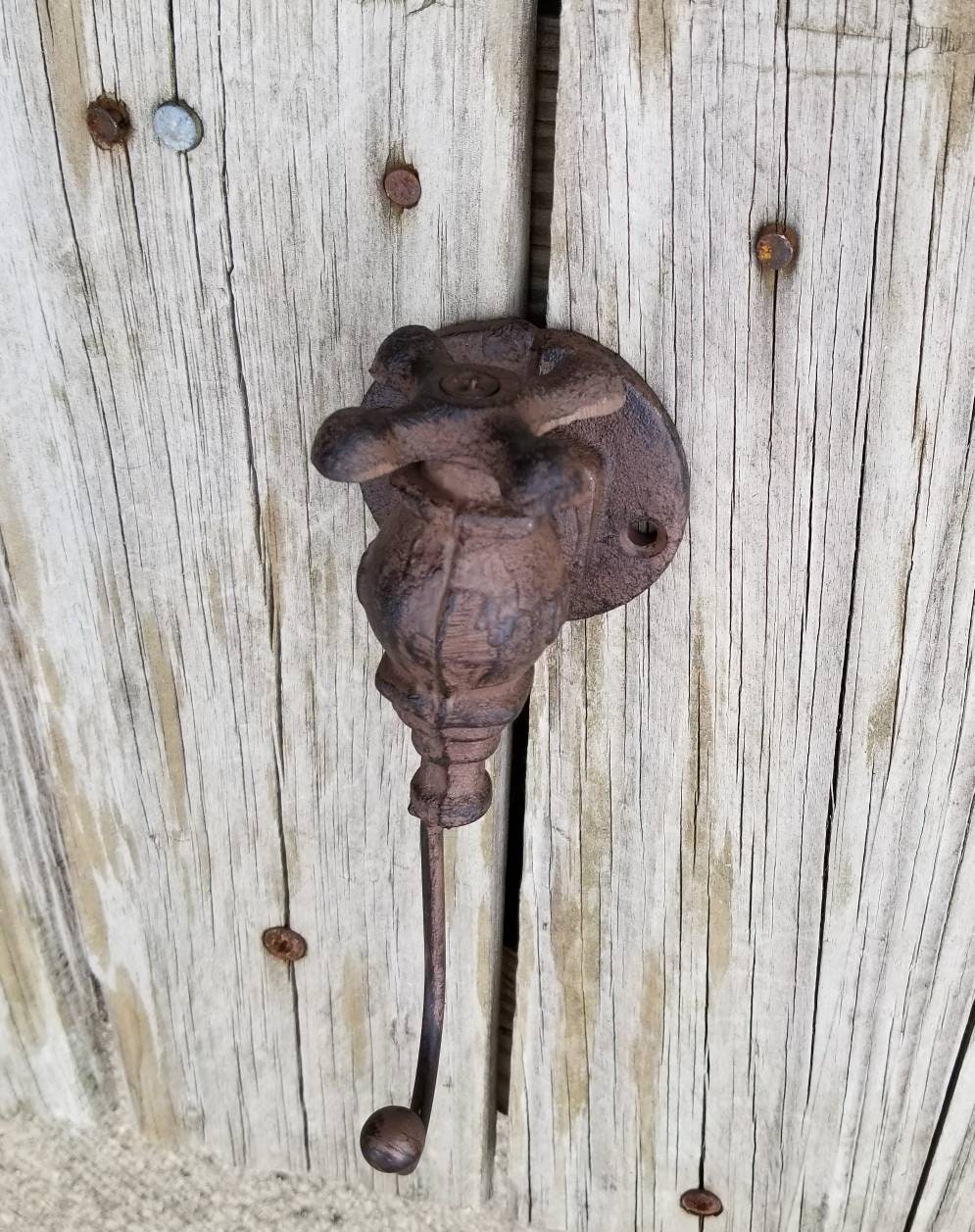 Towel hook rustic bath decor industrial towel hook faucet | Etsy