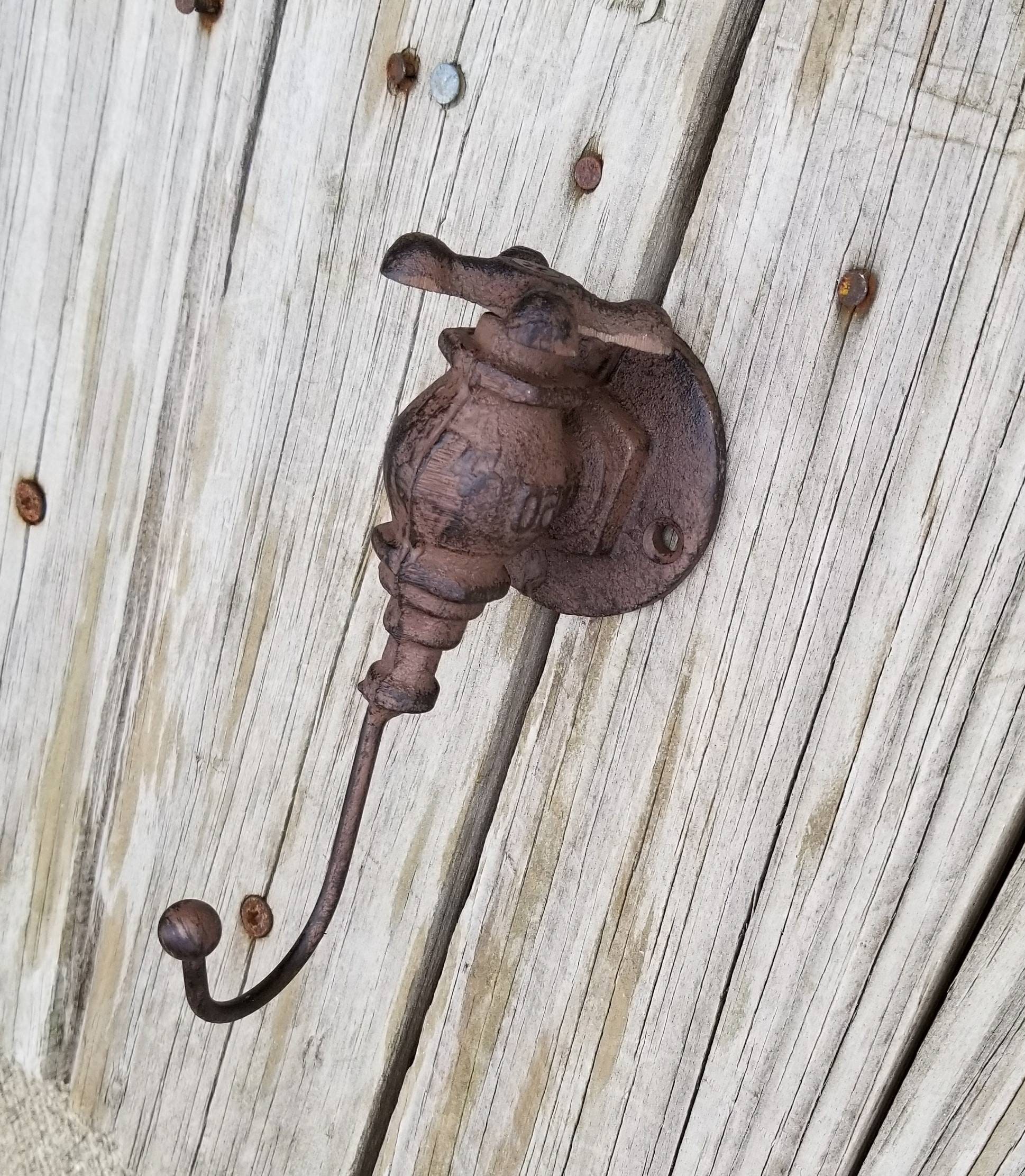 Towel Hook, Rustic Bath Decor, Industrial Towel Hook, Faucet Decor ...