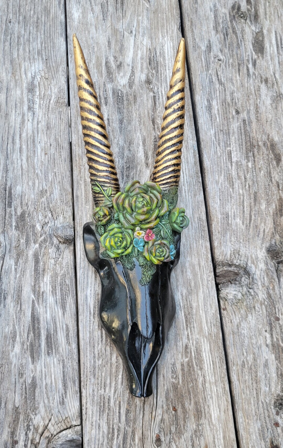 Skull, Decorative Skull, Taxidermy, Skull Decor, Boho Decor, Painted ...