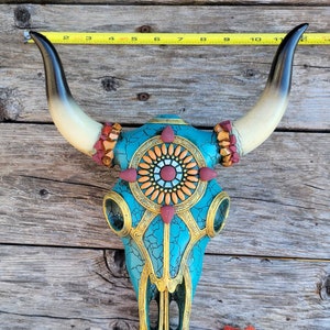 Skull, Decorative Skull, Taxidermy, Skull Decor, Boho Decor, Painted ...