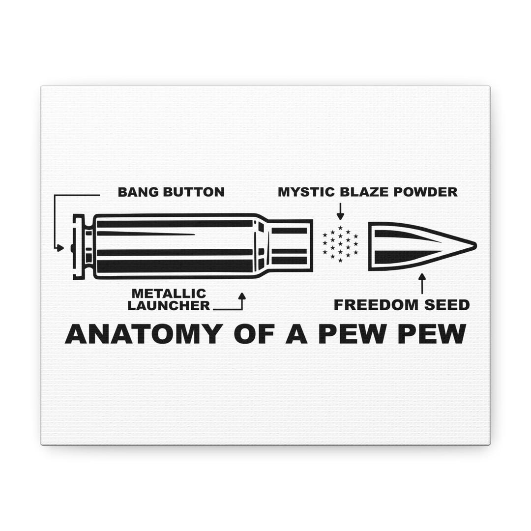 Anatomy of a Pew Pew Rifle Bullet Matte Canvas, Stretched, 1.25 - Etsy