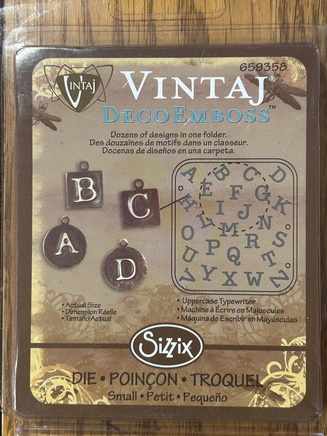 Decoemboss Folder Uppercase Typewriter for Vintaj by Sizzix. Use to ...