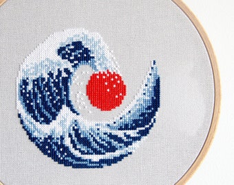 Wave Frame Cross Stitch Pattern Instant PDF Download - Etsy
