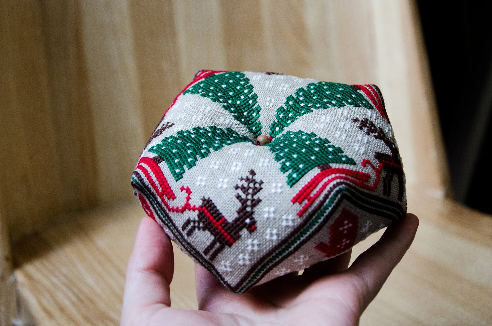 Rudolf Cross Stitch Pattern Christmas Biscornu PDF CHART - Etsy