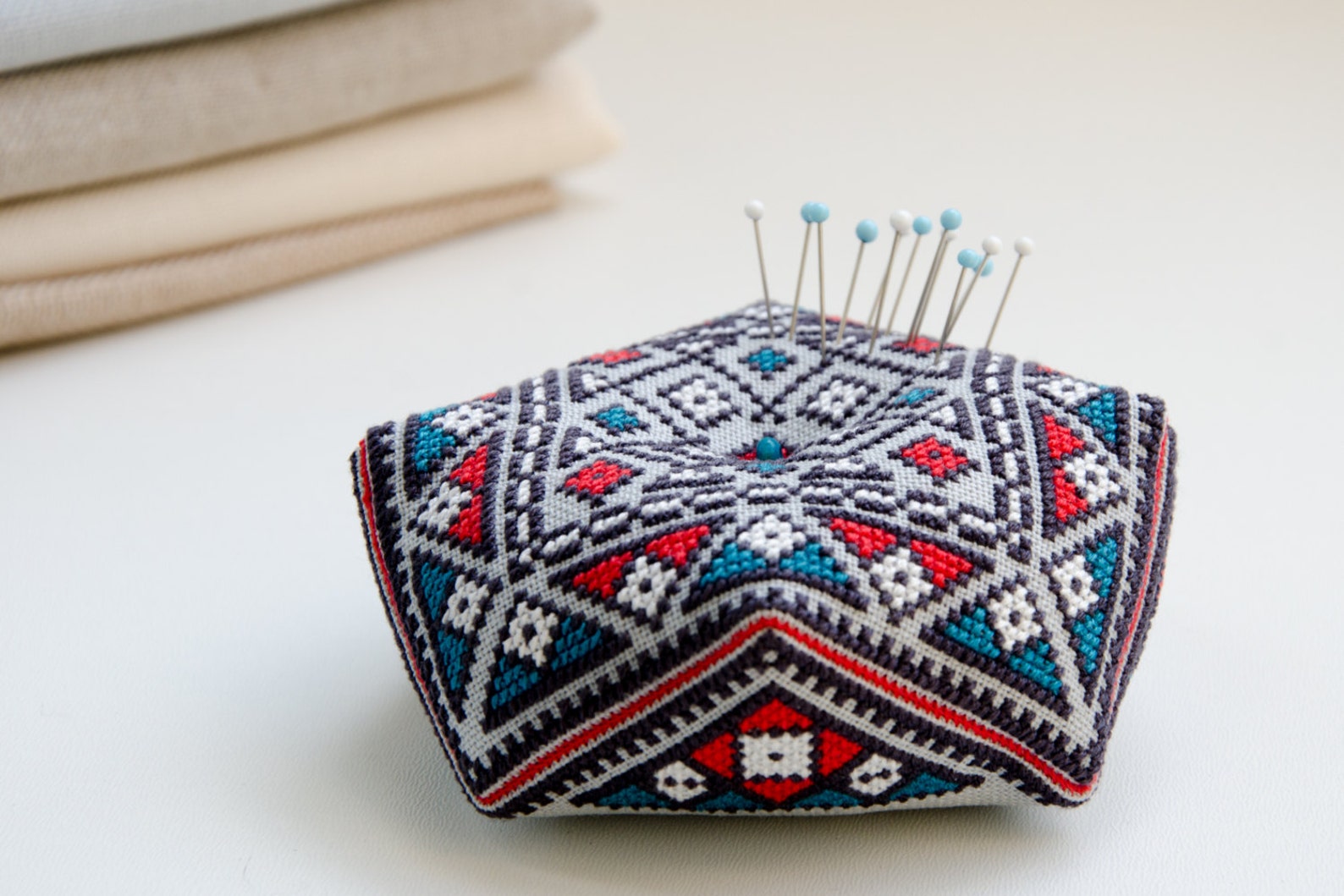 Etno Biscornu PDF CHART Cross Stitch Pattern / Instant - Etsy