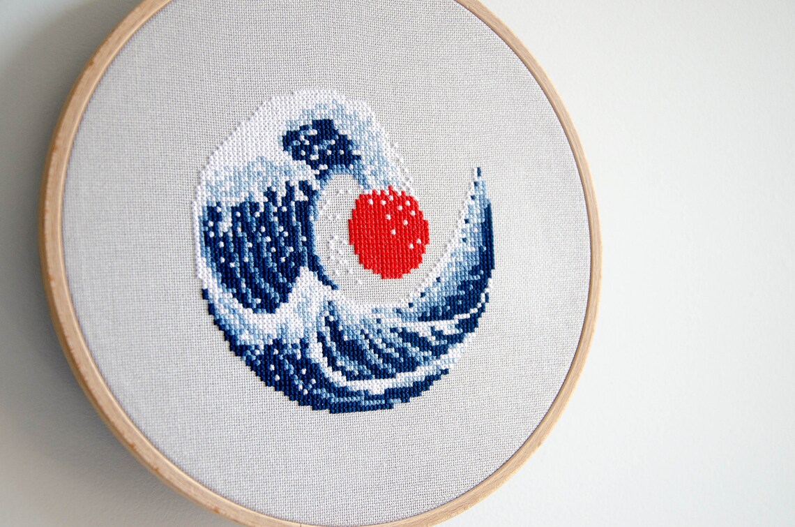 Wave PDF CHART Cross Stitch Pattern for Instant Download/painting ...