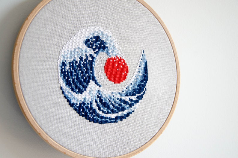 Wave PDF CHART Cross Stitch Pattern for Instant | Etsy