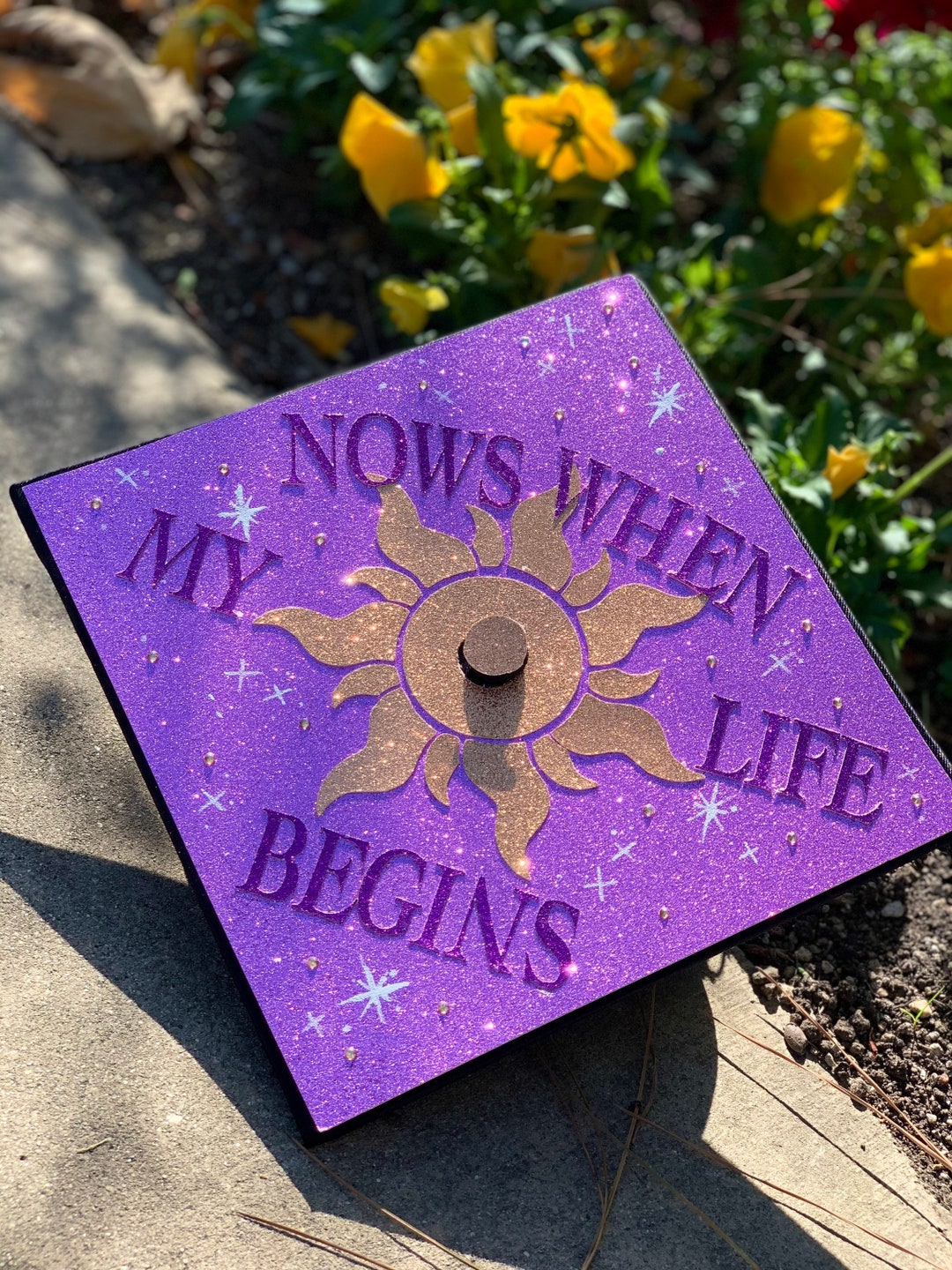 The Rapunzel Sun Custom Grad Cap - Etsy