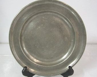 Antique pewter plate | Etsy