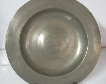 Antique pewter plate | Etsy