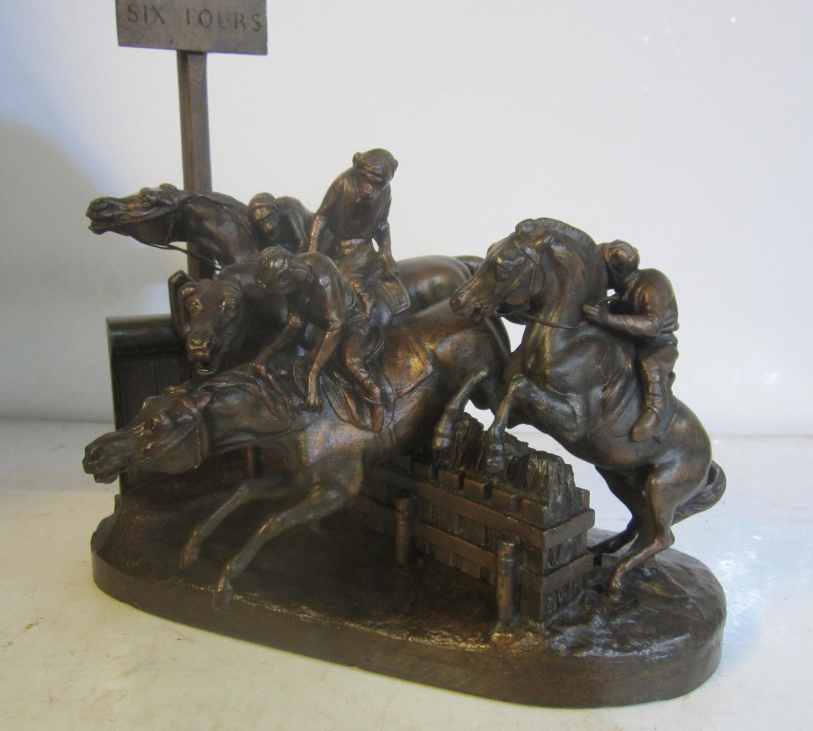 Antique Cast Iron "steeplechase" Sculpture by Paul Gayrard, Monkeys on ...