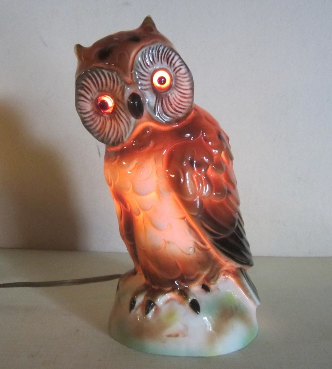 Art Deco Owl Night Light, Perfume Burner, Antique Lamp, Ca 1930 ...