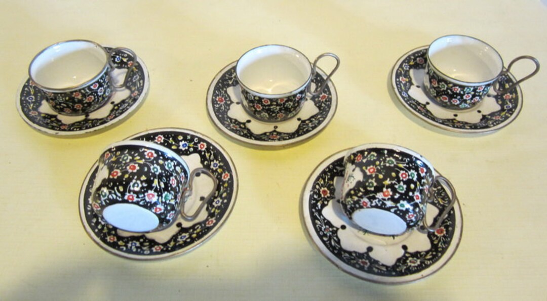 Antique Doll, Children Tea Set, Cups & Plates Doll Accessory, French ...