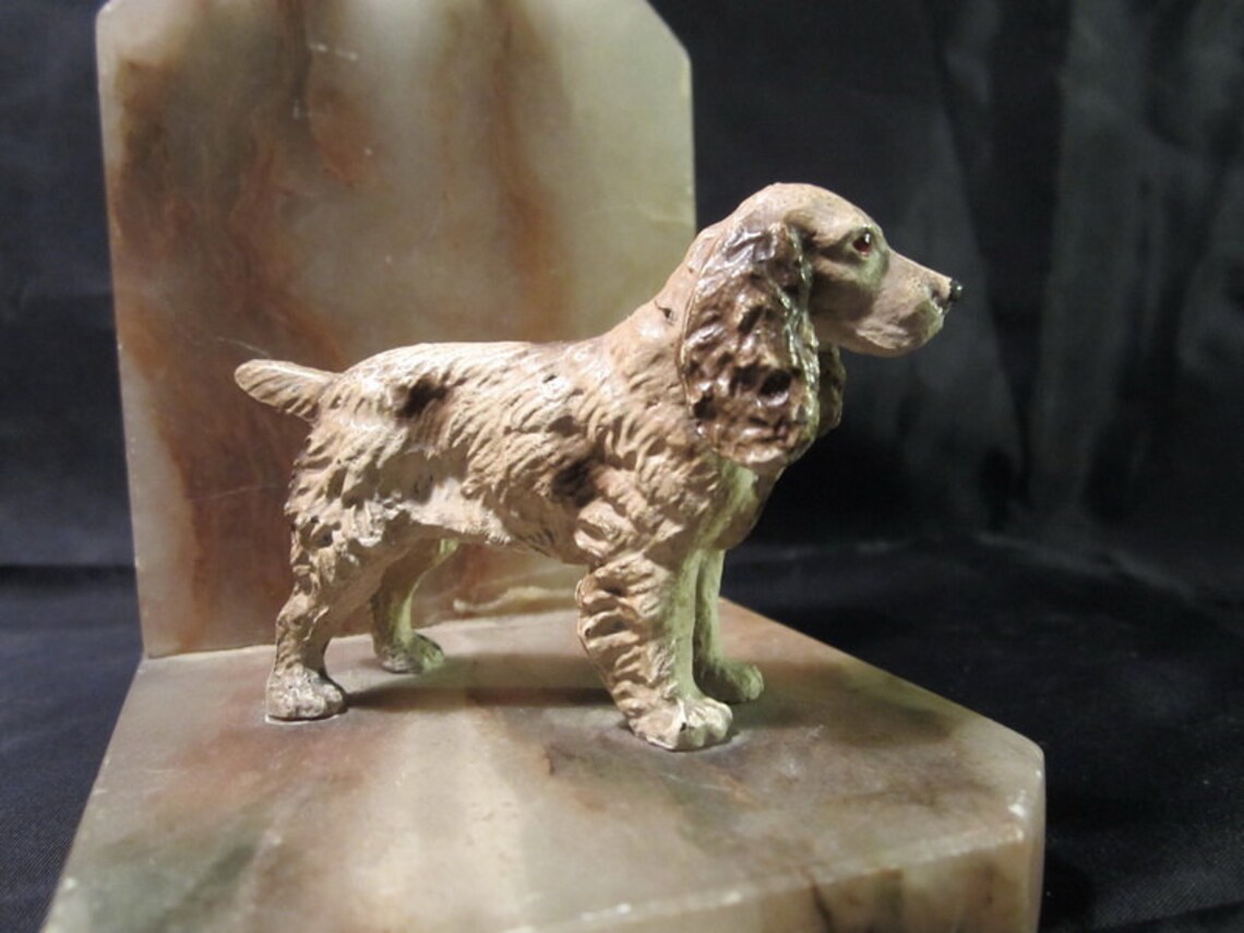 Antique Vienna Spaniel Bookends Cute Wiener Pewter No - Etsy