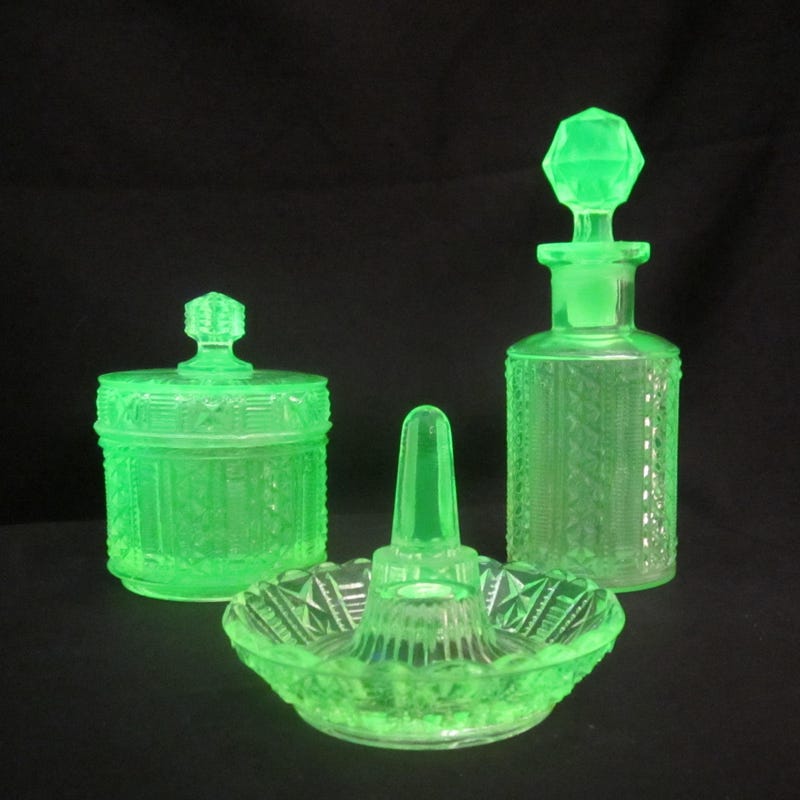 Glass Dresser Set - Etsy