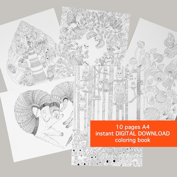 Adult Coloring Pages Instant Download Printable Adult | Etsy