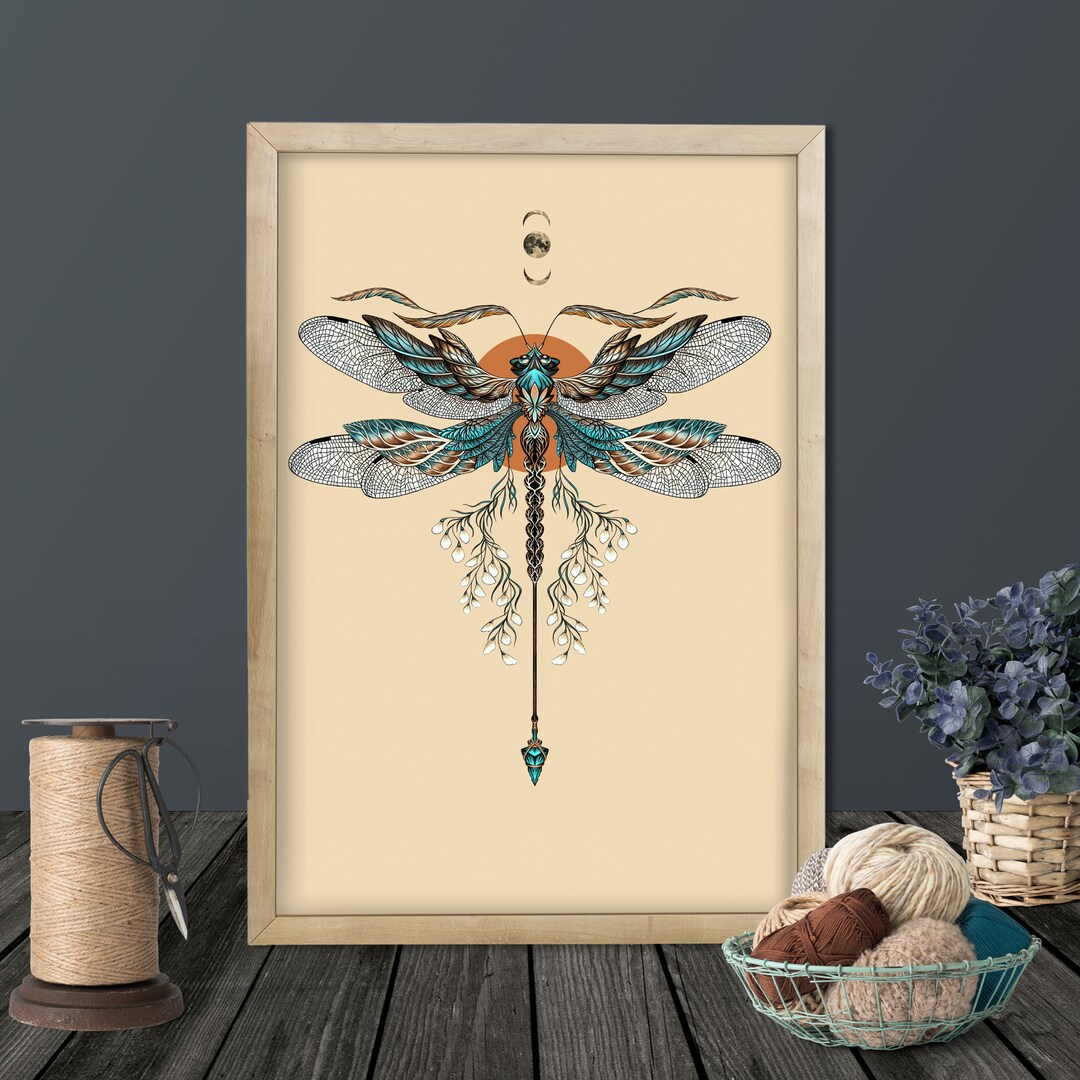 Digital Download Print File / Instant Download JPG /dragonfly Tattoo ...