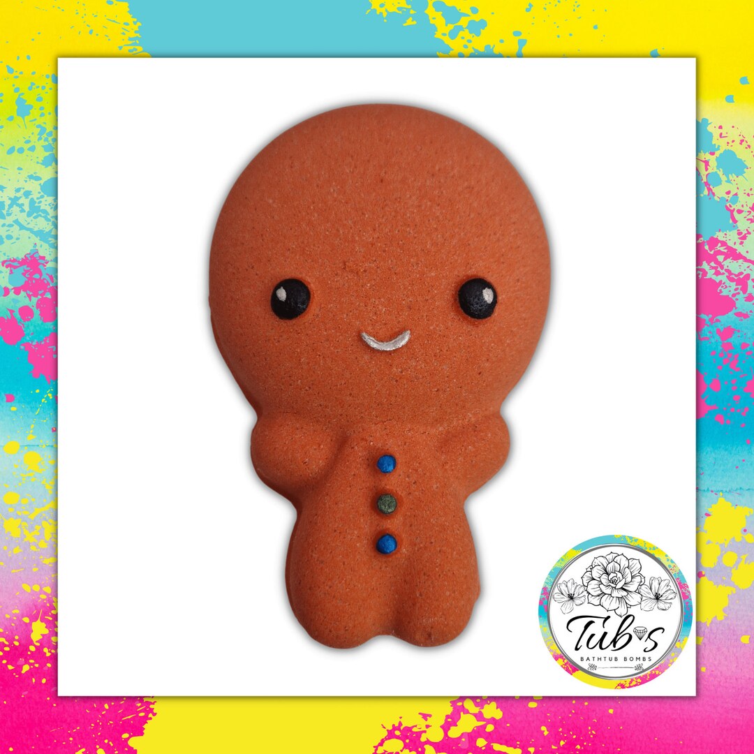 Cute Gingerbread Boy Bath Bomb Gift Set - Ginger Bread Man Boy Girl ...