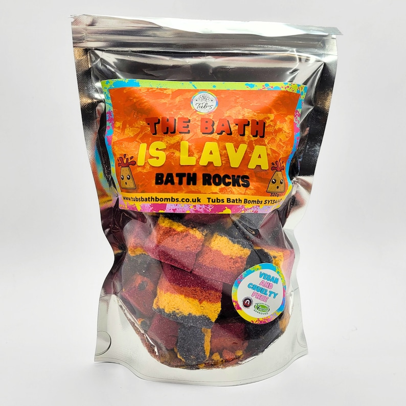 The Bath is Lava - Bath Bomb Rocks Present Gift Volcano Kids Unique Fun ...