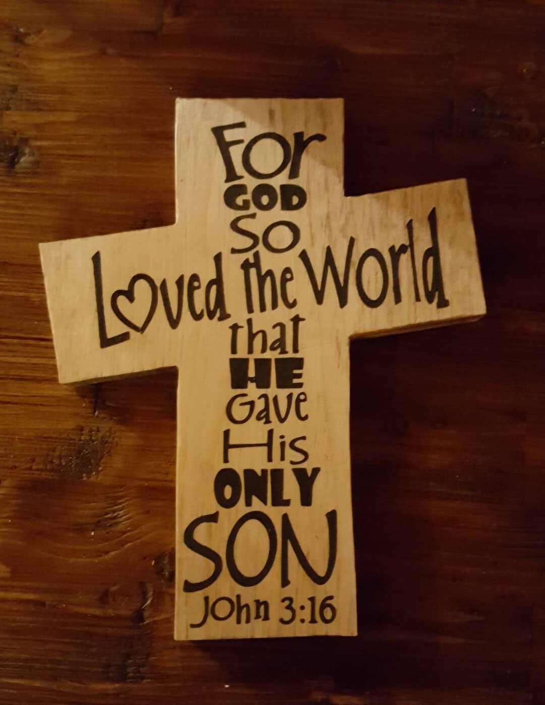 Wooden Cross, Christian, Bible Verse, Shelf Sitter. Free Shipping - Etsy