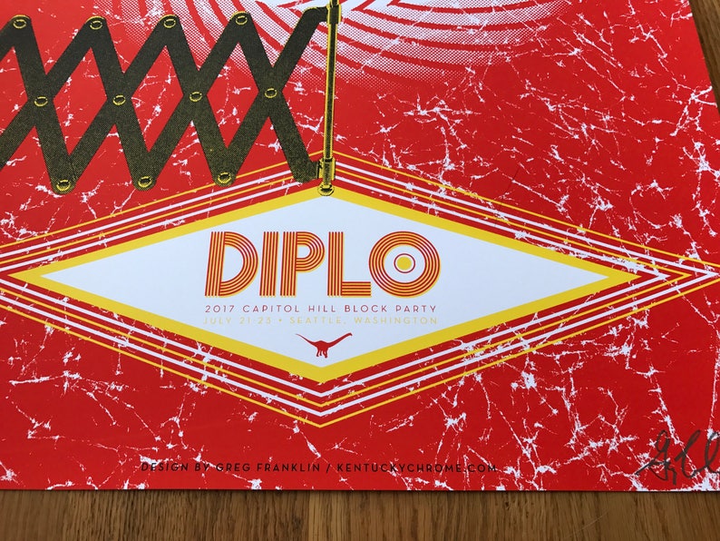 Diplo EDM Limited Edition Silkscreened Concert Poster Capitol - Etsy UK