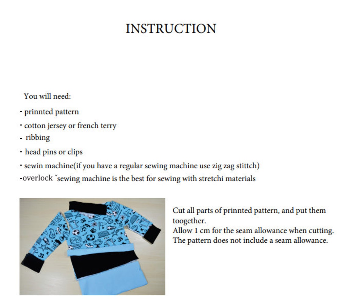 Baby Outfit Sewing Pattern, Sweater and Harem Pants (PDF Pattern) - Etsy
