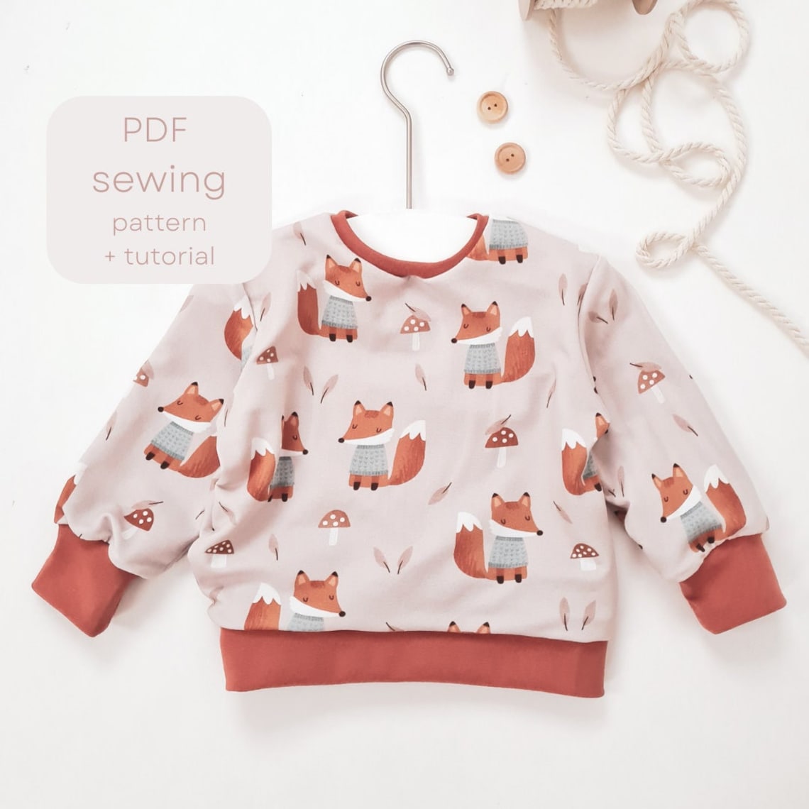 PDF Sweatshirt Sewing Pattern for Kids Baby Sweatshirt PDF - Etsy
