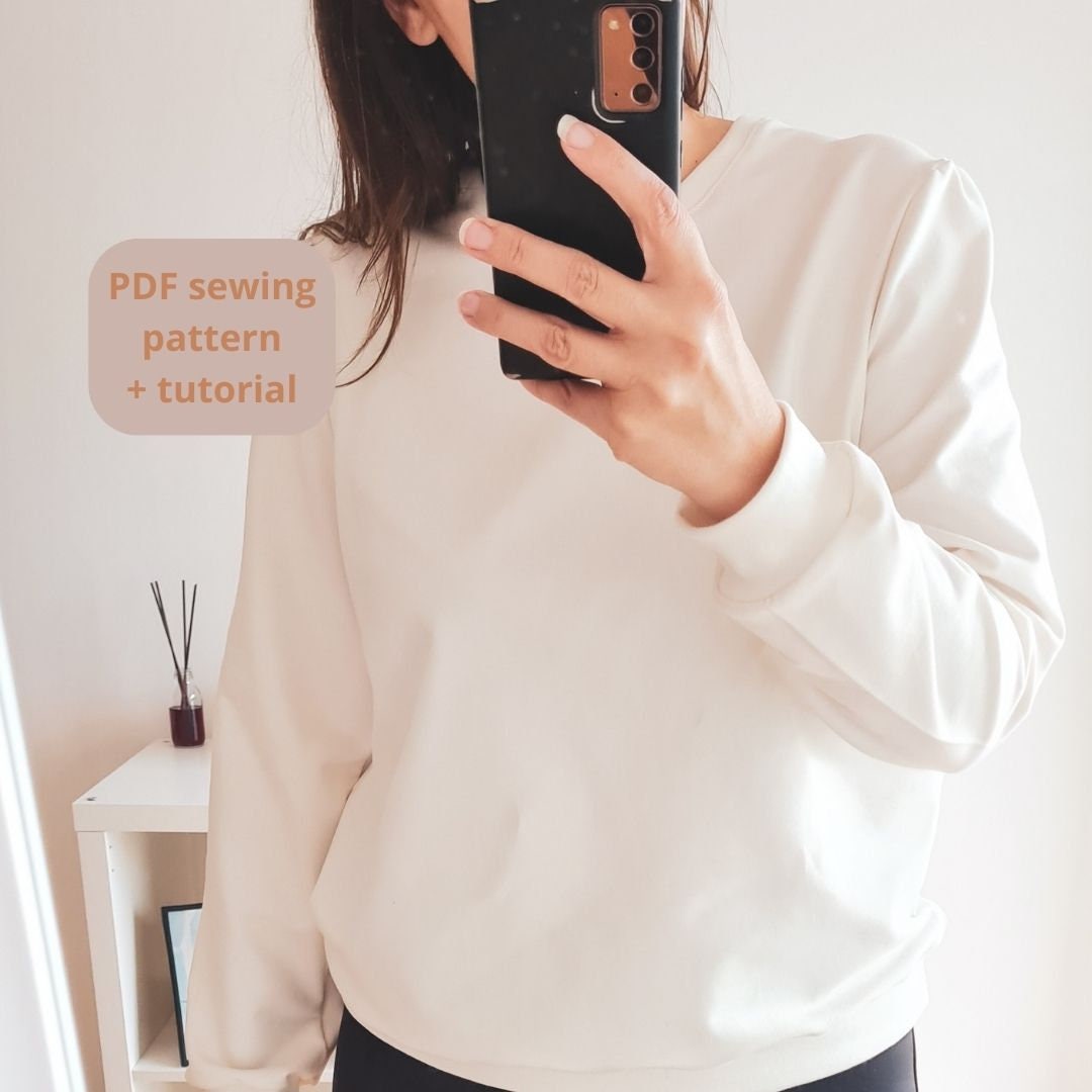 Women Sweatshirt PDF Pattern - Easy Oversize Sweatshirt - Womens ...