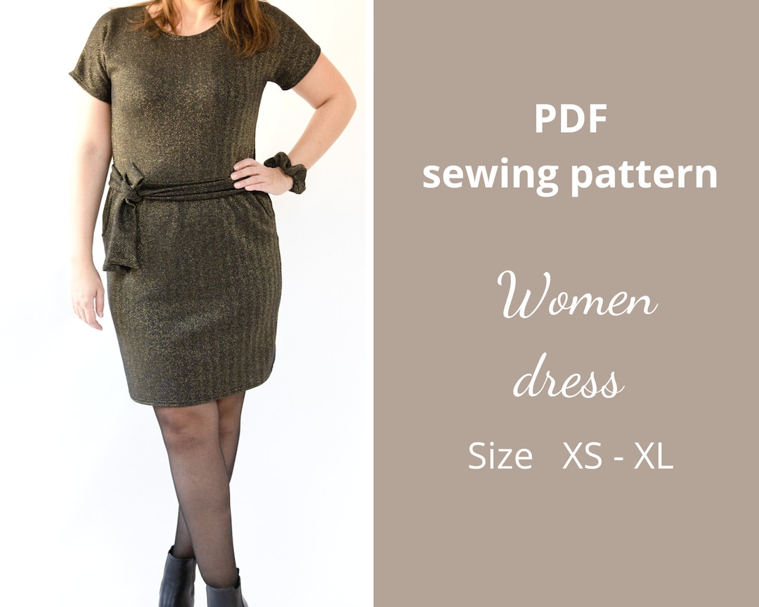 PDF Pattern Sewing Dress Women Dress Evelin Patterns Diy - Etsy