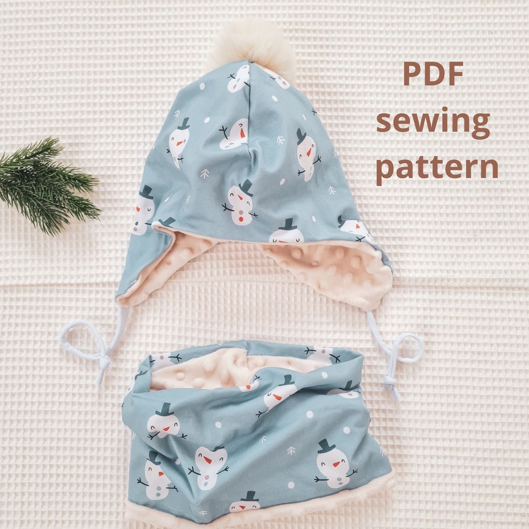 Warm Baby Hat , PDF Sewing Pattern , Baby Hat Sewing Pattern , Baby Hat ...