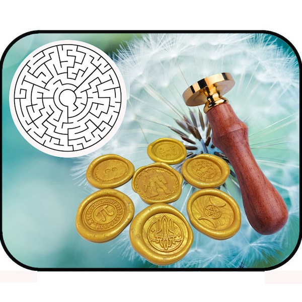 Labyrinth Stamp - Etsy