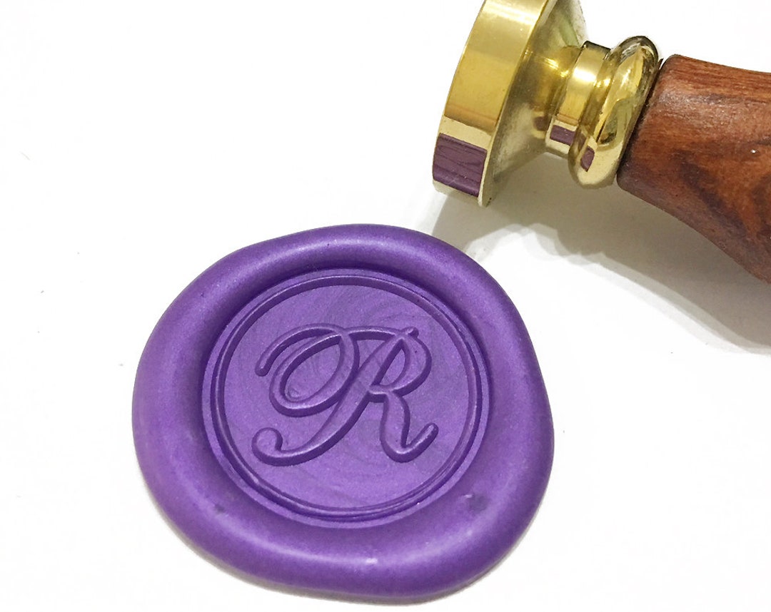 Letter R Calligraphy Wax Seal Stamp: Script Initial - Etsy