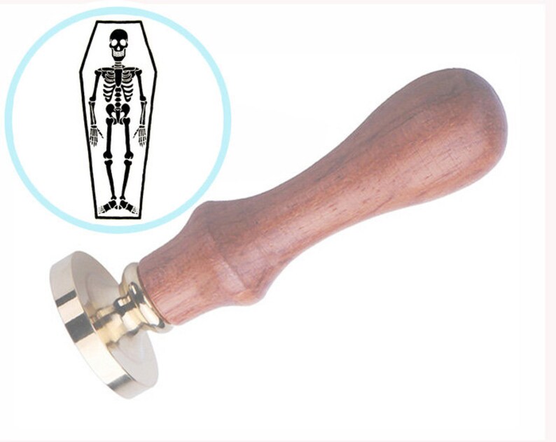 Skeleton in Coffin Wax Seal Stamp / Memento Mori Stamp / - Etsy