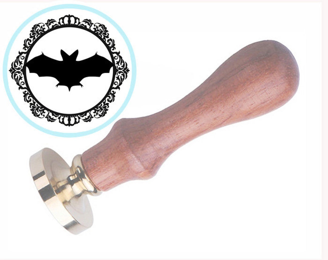 BAT in Round Ornate Frame Wax Seal Stamp / Wedding Party Invitation ...