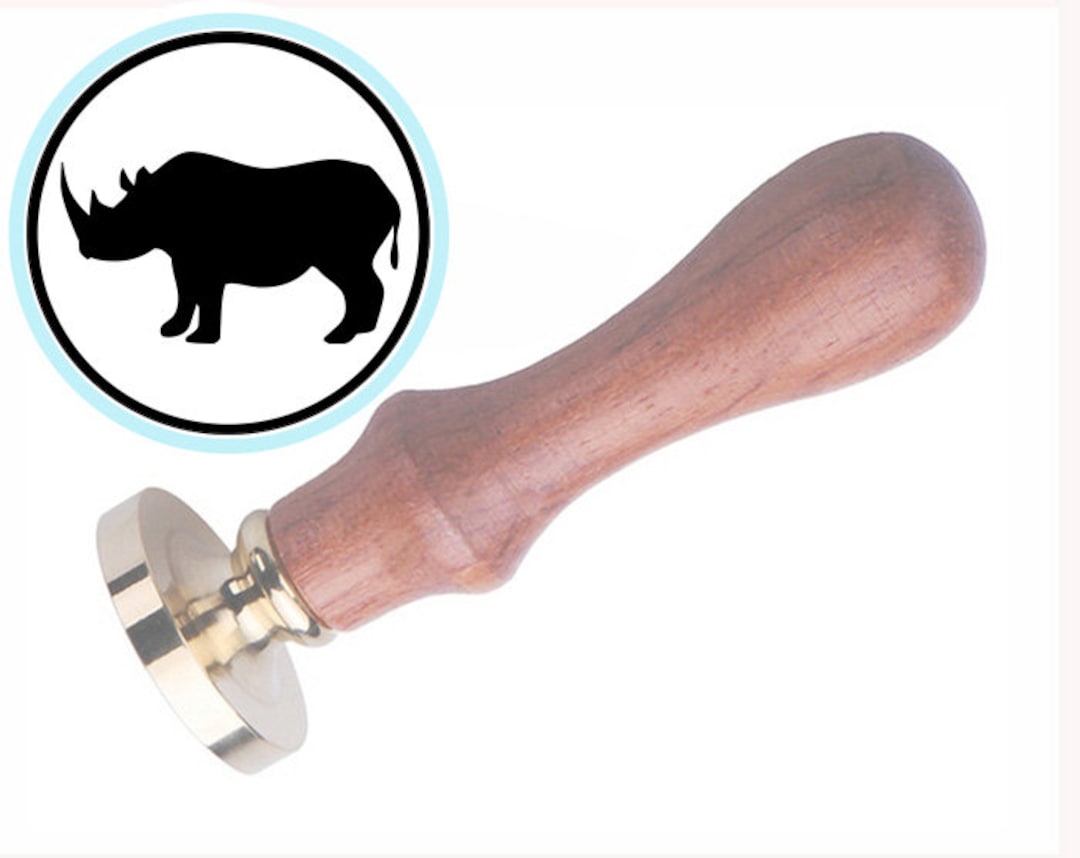 RHINO RHINOCEROS Wax Seal Stamp / Wedding Invitation / Birthday Party ...