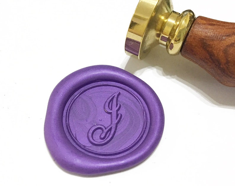 CALLIGRAPHY LETTER J Wax Seal Stamp / Script Letter / Alphabet - Etsy