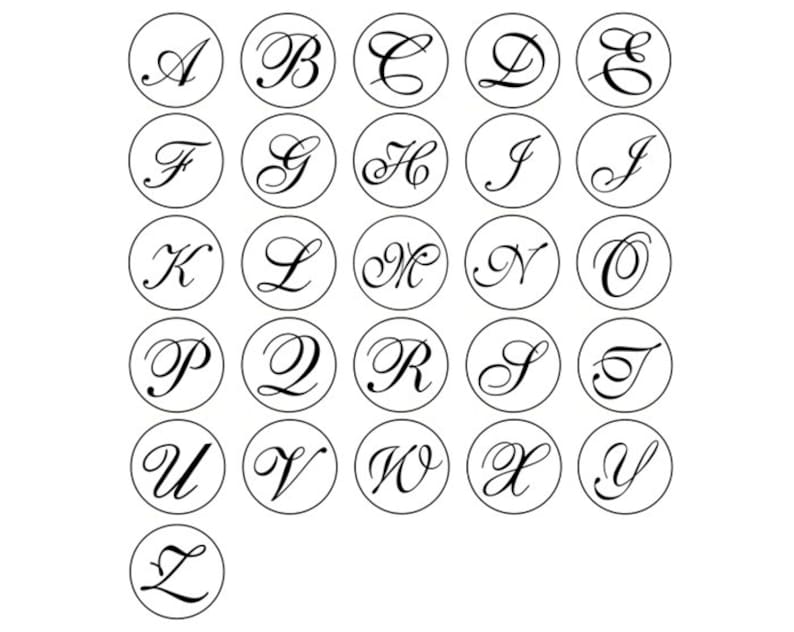 LETTER V CALLIGRAPHY / Alphabet Initial Letter A to Z / Script | Etsy