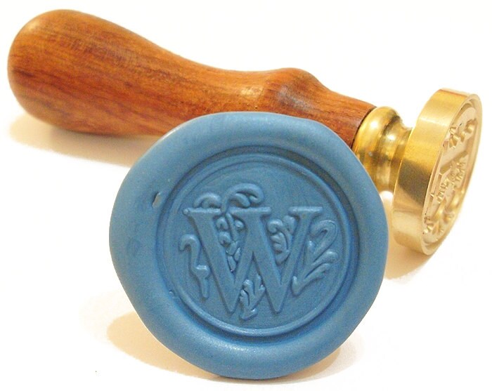 Letter W Initial Wax Seal Stamp: Vintage Floral Design - Etsy