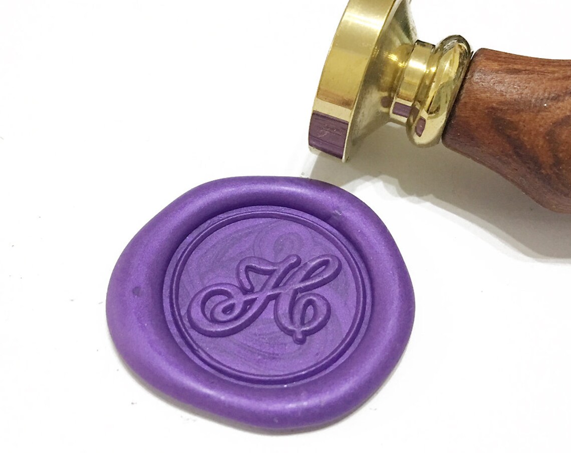 CALLIGRAPHY LETTER H Wax Seal Stamp / Alphabet A to Z / - Etsy