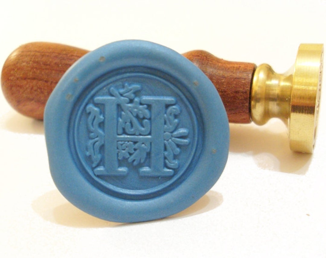 INITIAL LETTER H Vintage Floral Design Wax Seal Stamp / Wedding ...